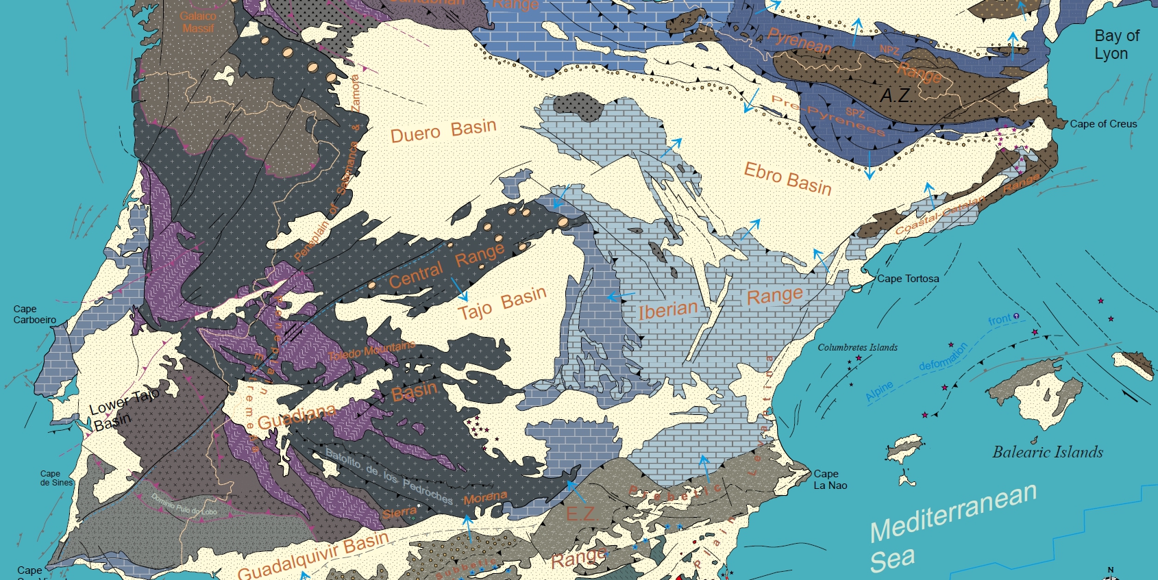 Mapa geotectónico de la península ibérica e islas (PDF)